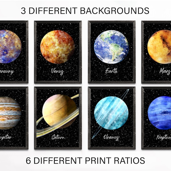 Solar System Print - Etsy