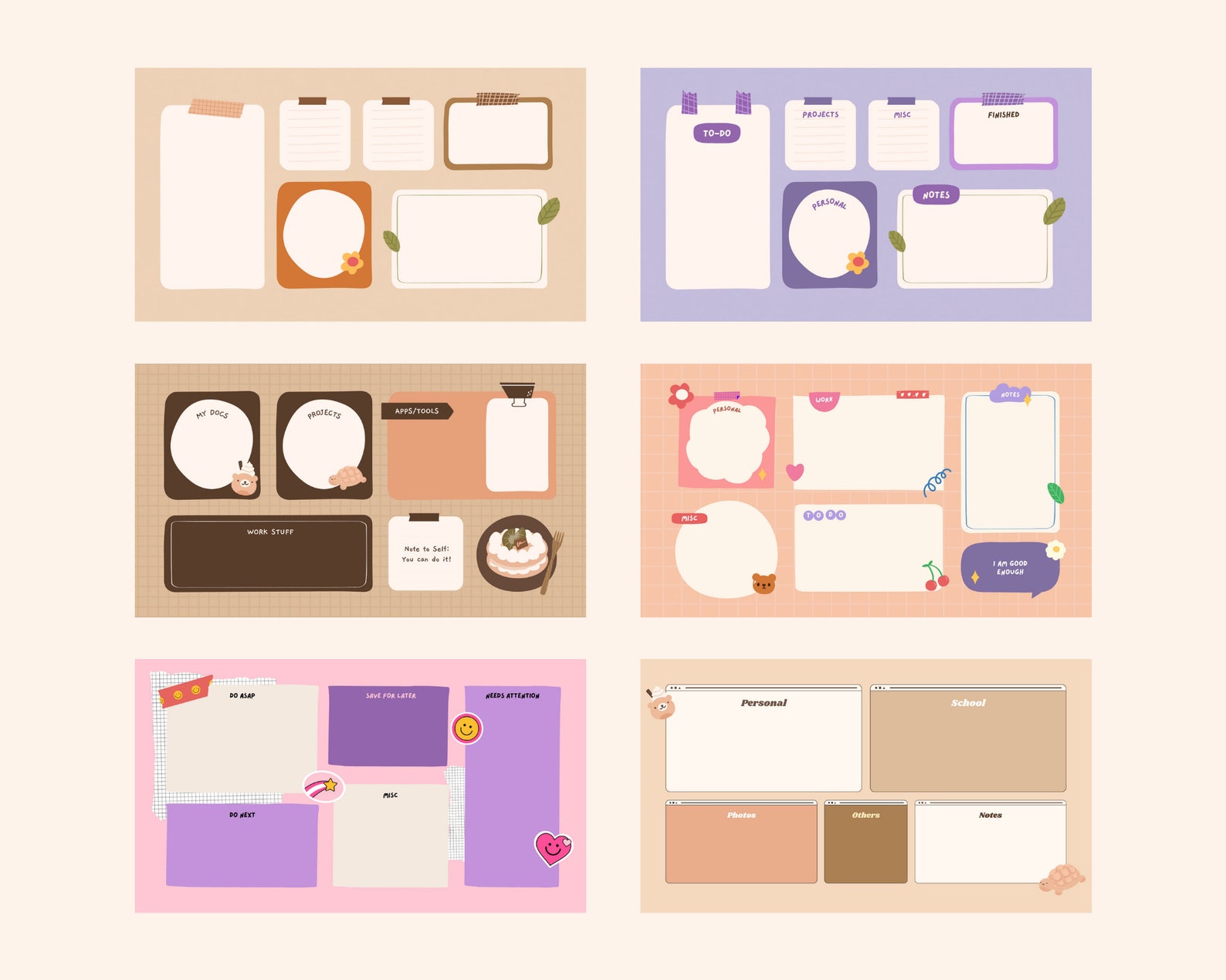 Cute Aesthetic Desktop Organizer, Desktop Wallpaper, Aesthetic ...