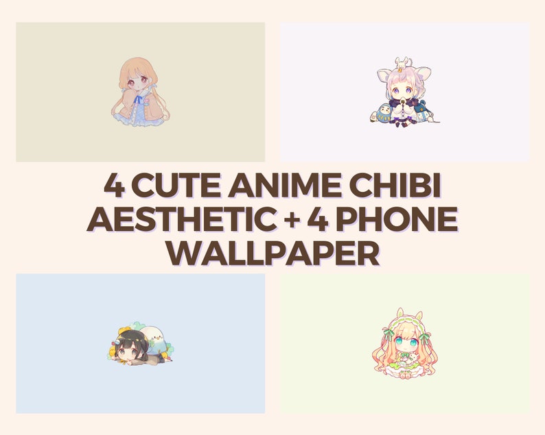 Anime Chibi Aesthetic Desktop & Phone Backgrounds, Cute Aesthetic ...