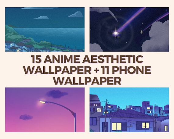 Anime Atmosphere Aesthetic Desktop Phone Backgrounds Cute Aesthetic Wallpaper Anime Desktop Wallpaper Desktop Wallpaper Anime Etsy