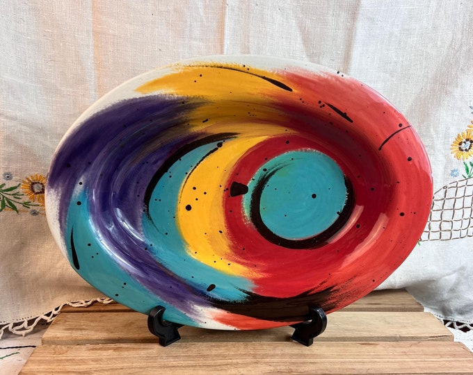 Vintage Abstract Pottery Artist Kerri Roper~hand Crafted ~studio Artist ...