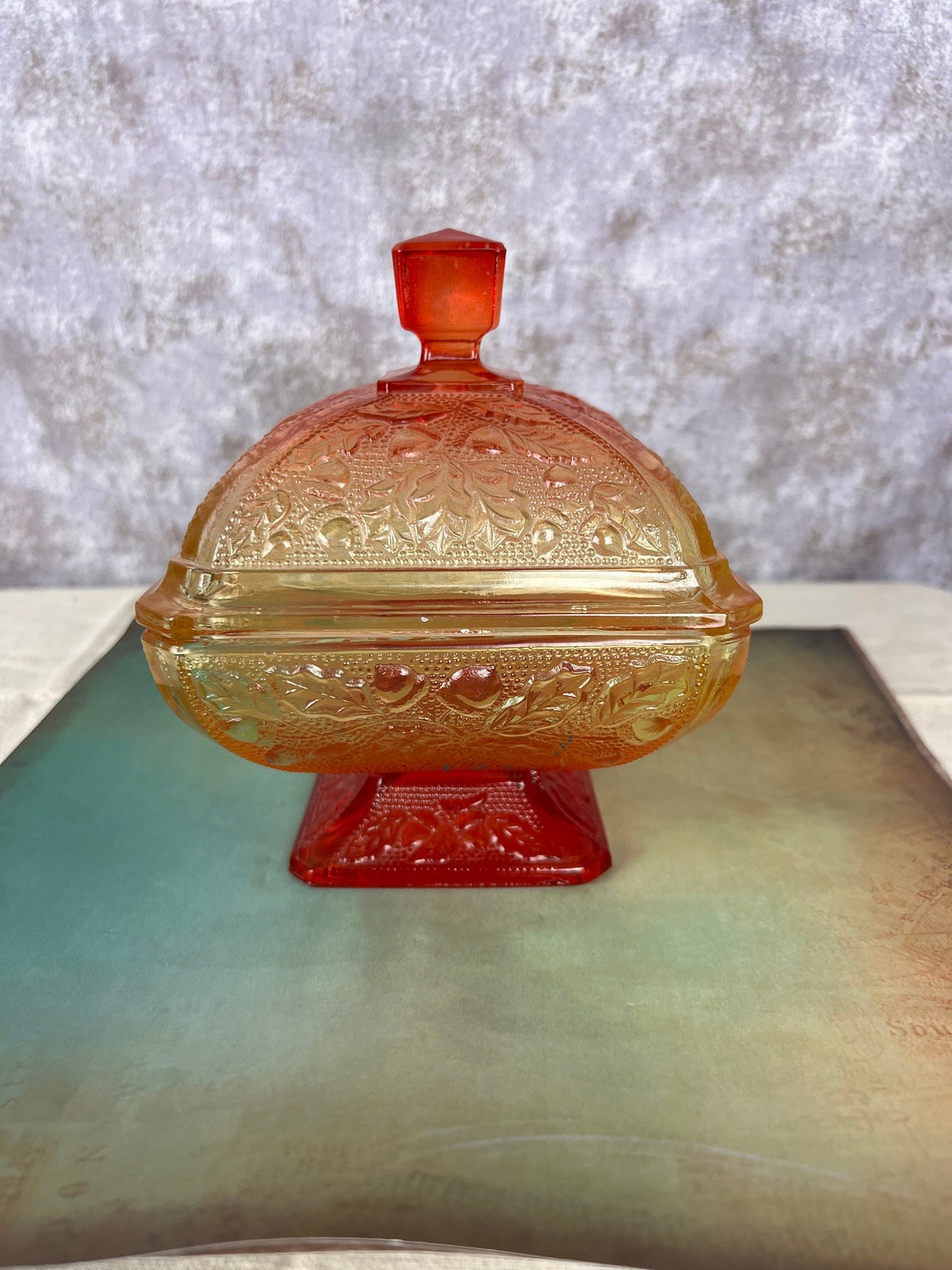 Vintage Jeanette Glass Amberina Candy Dish Vintage Amberina - Etsy