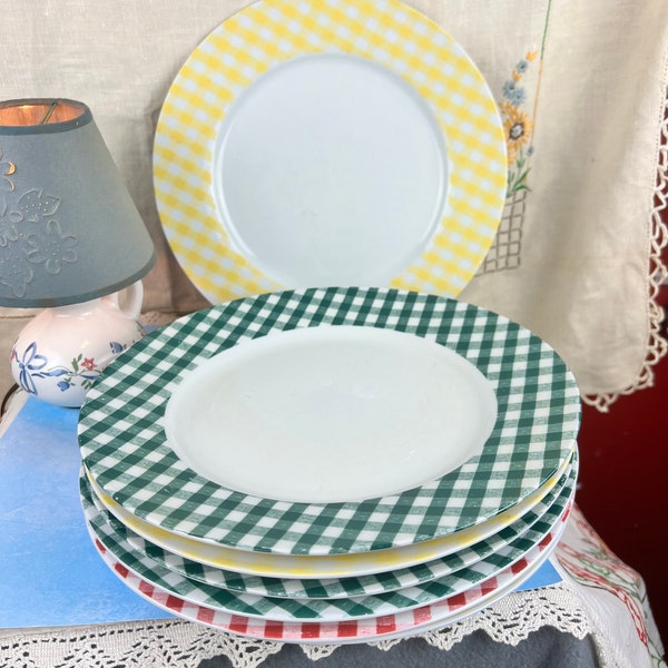 Gingham Plates - Etsy