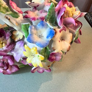 Unique Porcelain Flower Arrangement by Ardart of Japanfloral Basket - Etsy