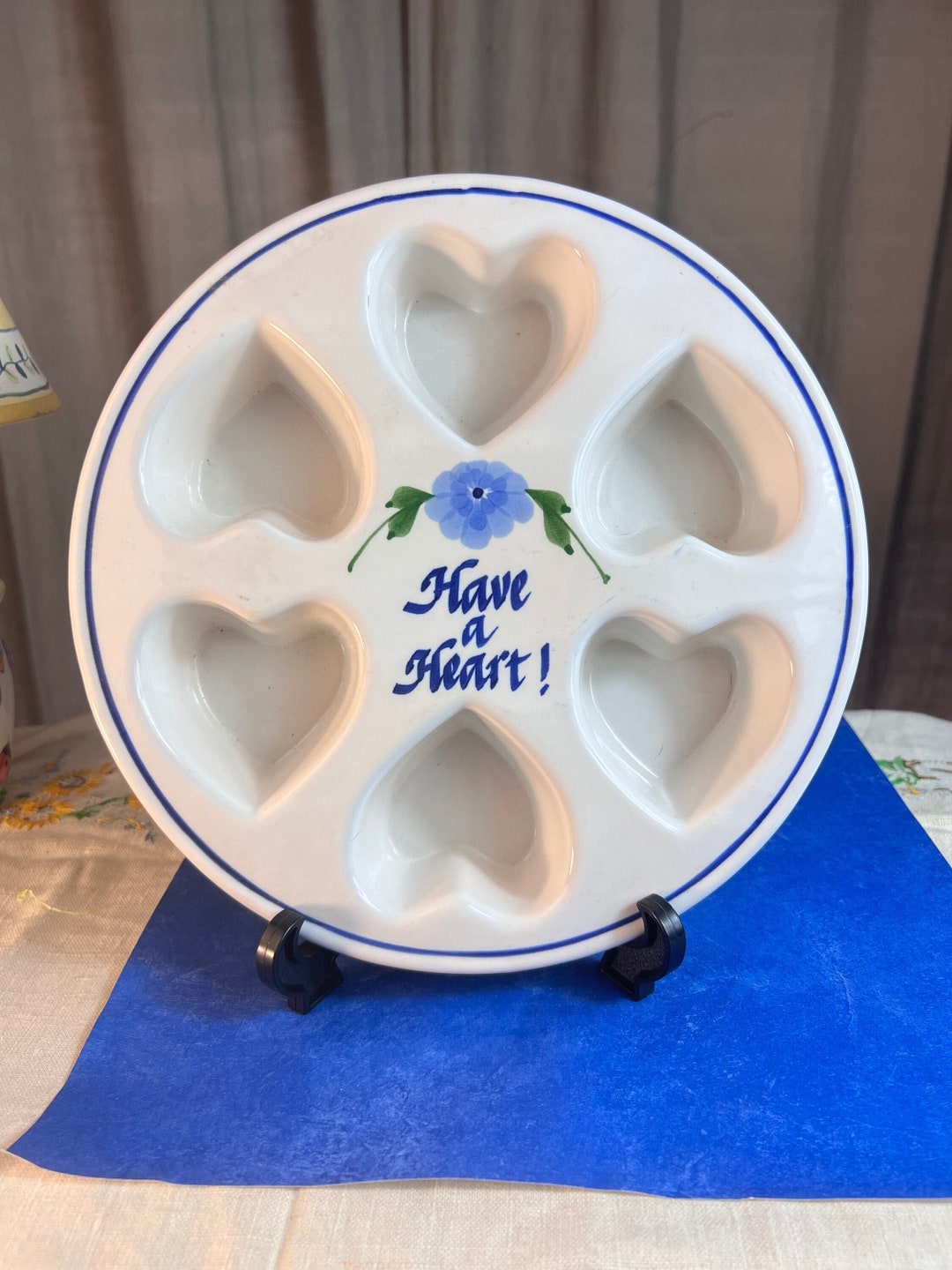 Ceramic Pottery Round Muffin Pan “luv Buns” Heart Shaped Muffins Muffin ...