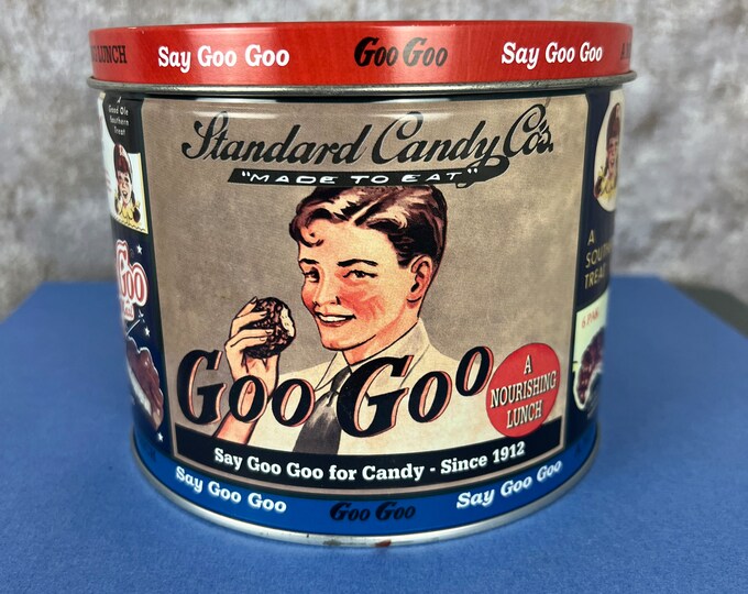 1970s Goo Goo Cluster Treat Tin/standard Candy Company~advertising Tin ...