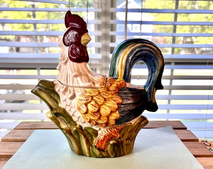 Vintage Jay Import Ceramic Rooster Teapot~farmhouse Decor~country Kitchen - Etsy