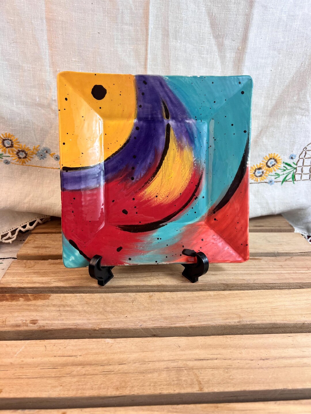 Vintage Abstract Pottery Artist Kerri Roper~hand Crafted ~studio Artist ...