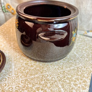 Vintage Japan Redware Pottery Hand Painted Moriage Style Enamel Pot ...