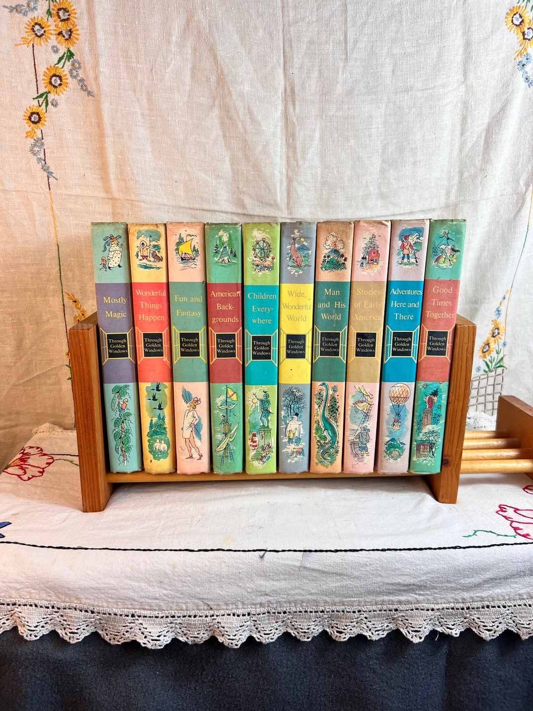 Vintage Through Golden Windows Complete Set of 10 Childrens Story ...