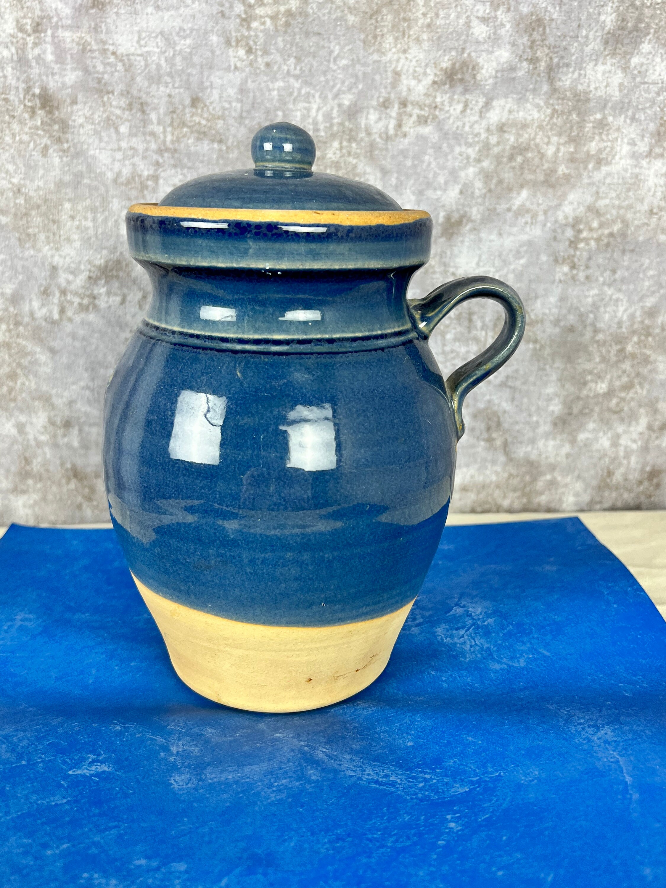 Rowe Pottery Works Pot With Lid Blue Cambridge 6.5 - Etsy
