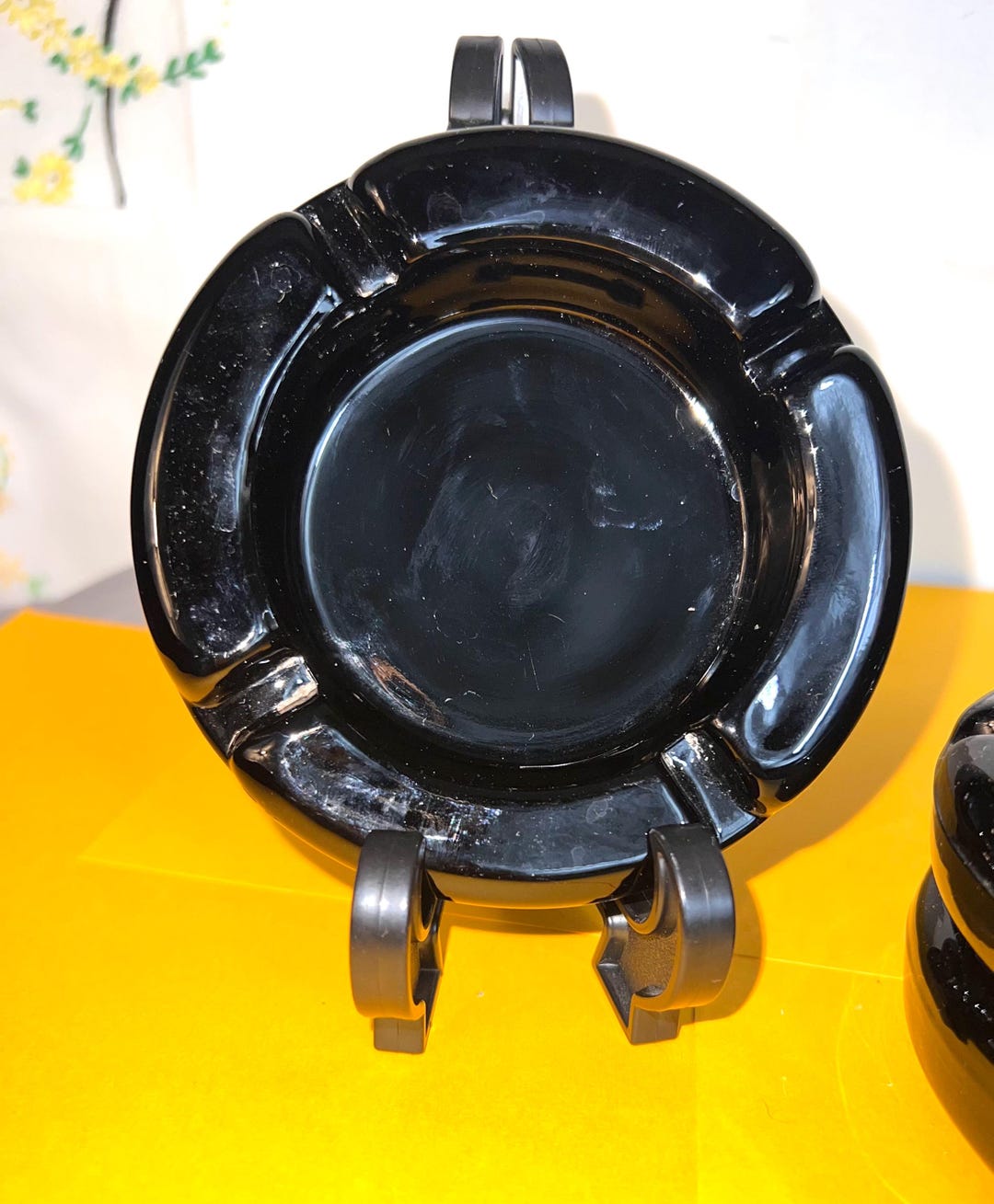 Vintage Ashtray/room Decor Round 4 Slot for Cigarettes Holder ...