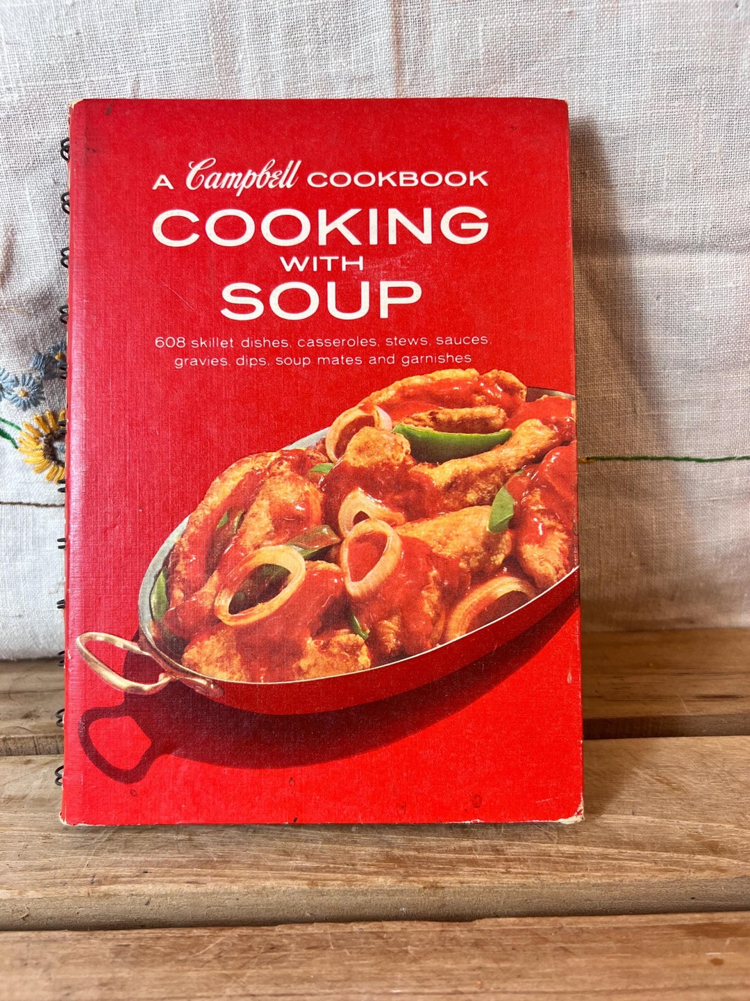 Vintage "a Campbell Cookbook : Cooking With Soup" Metal Spiral ...