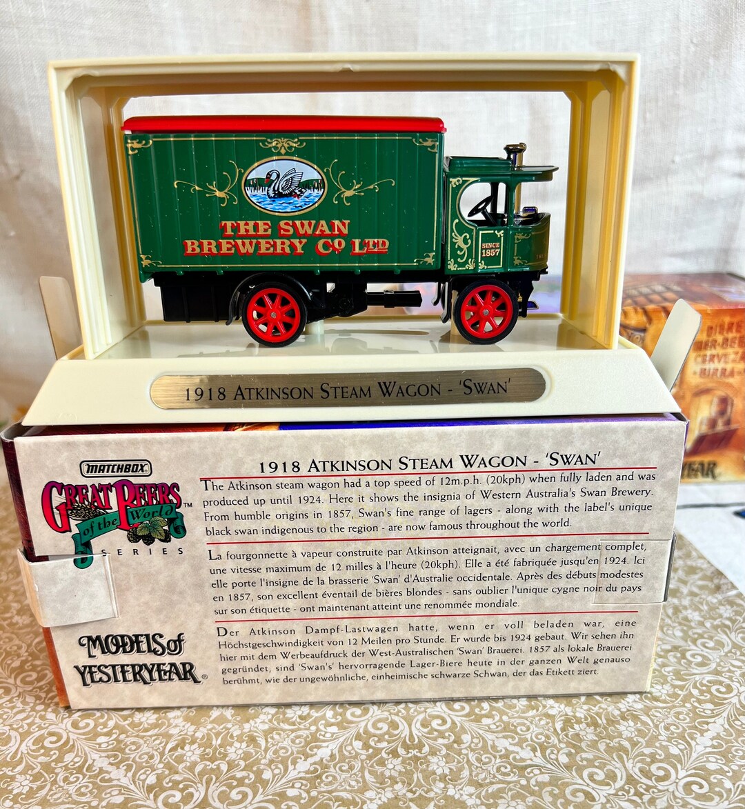 Vintage Matchbox Models of Yesteryear 1918 -atkinson Steam Wagon “swan ...