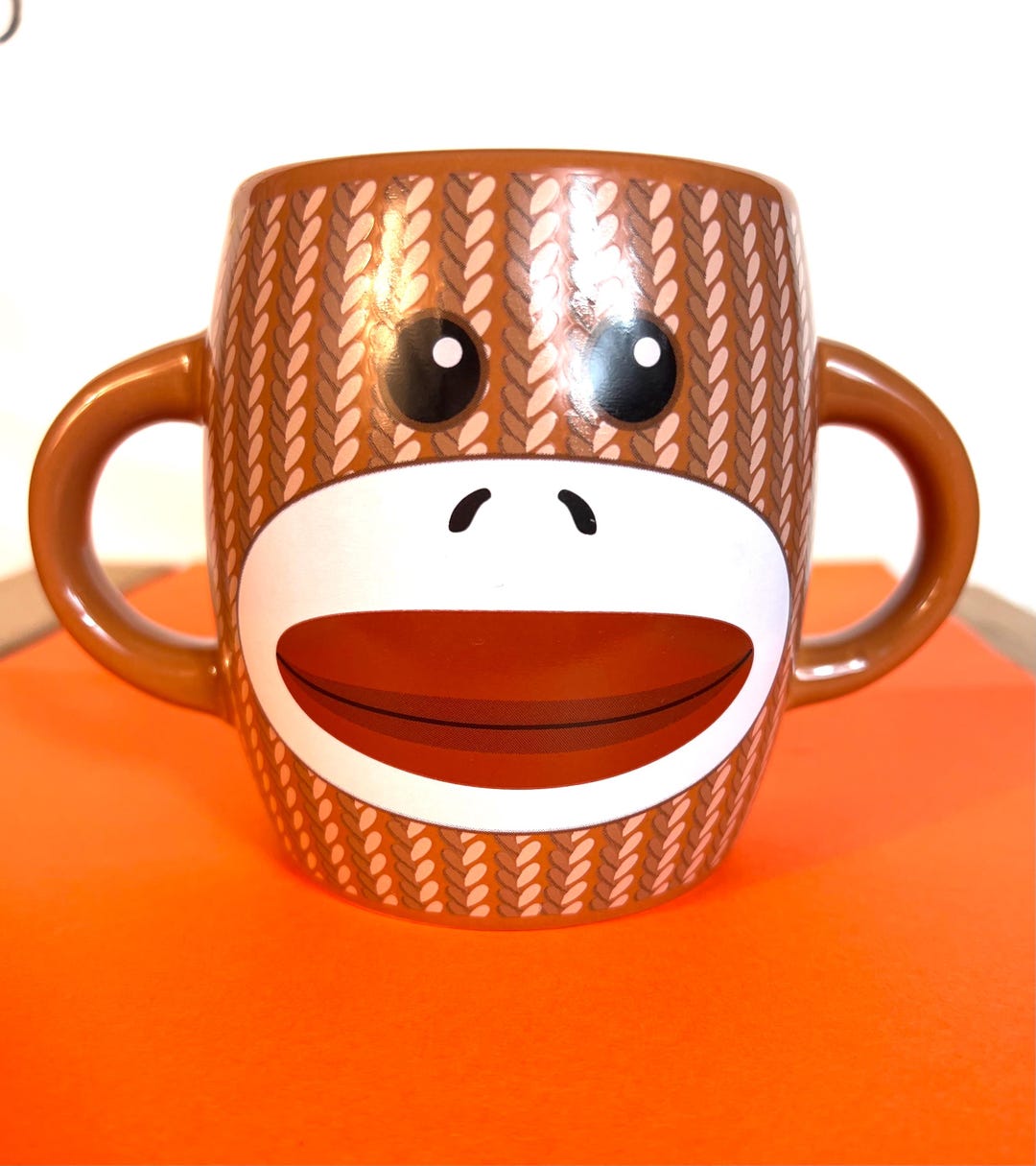 Sock Monkey Mug With Handles by Galerie - Etsy