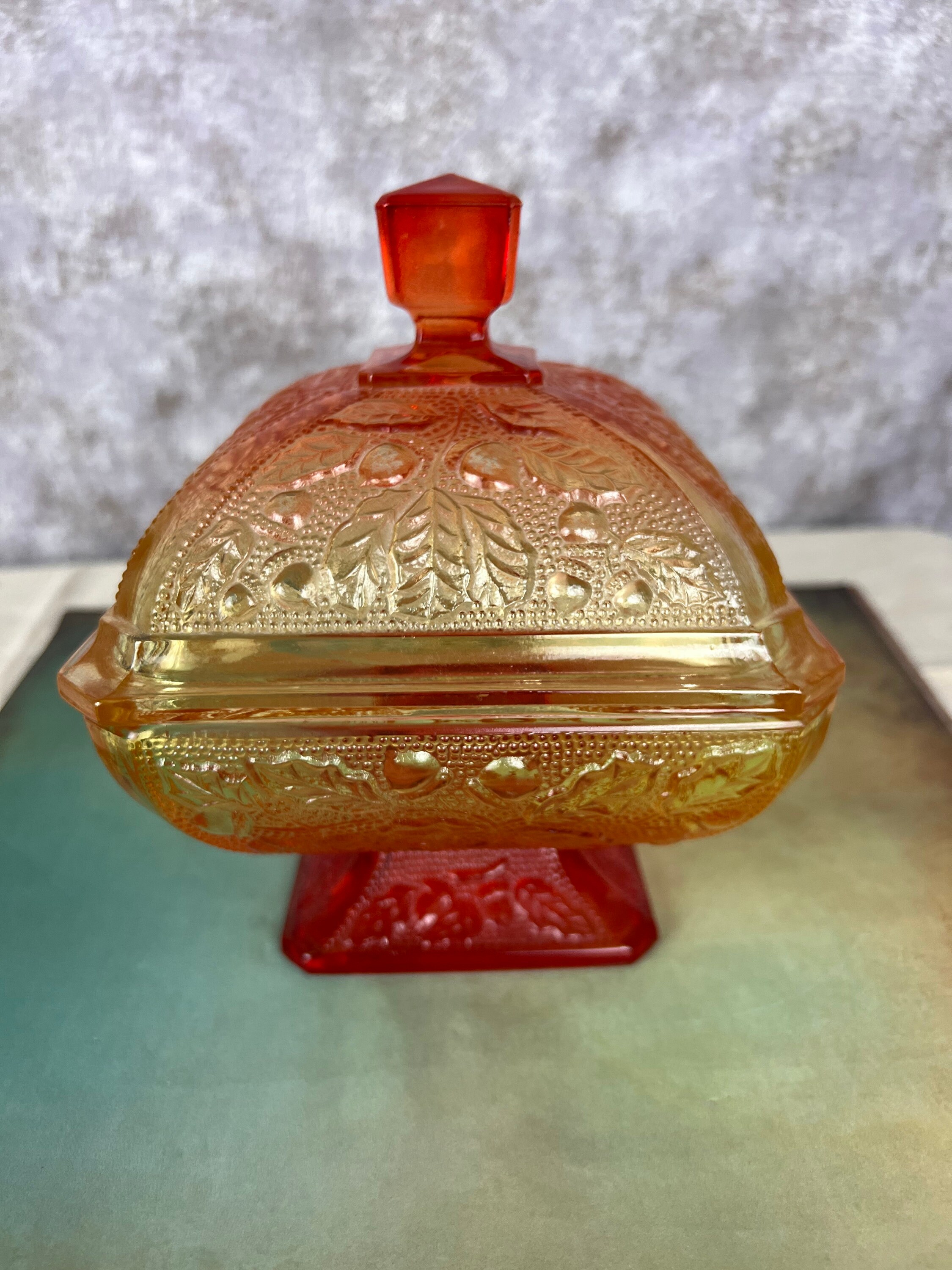 Vintage Jeanette Glass Amberina Candy Dish Vintage Amberina - Etsy
