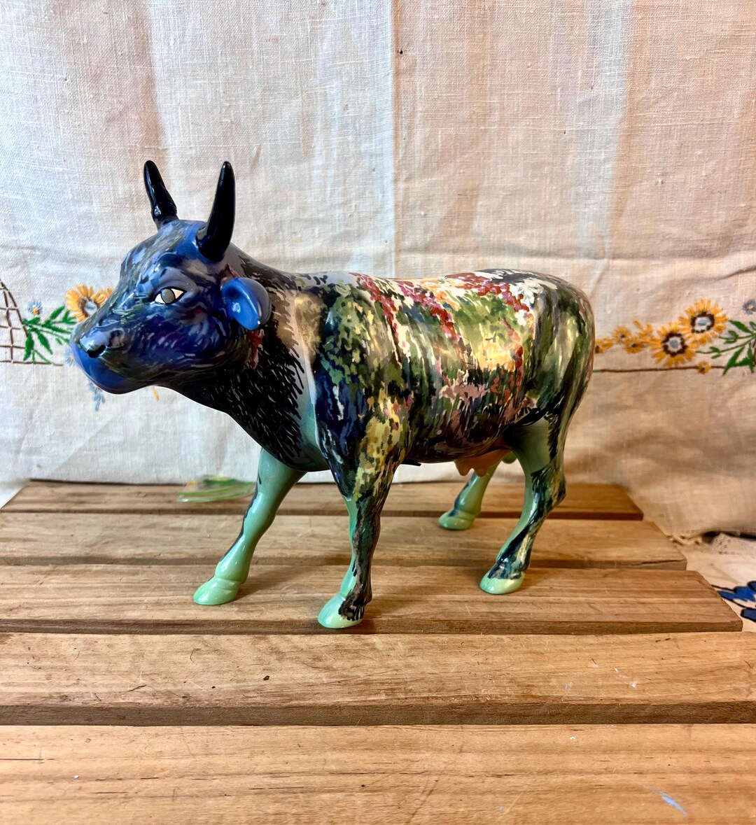 Vintage 2002 Cow Parade Figurine moonet Bank With Stopper Retired ...