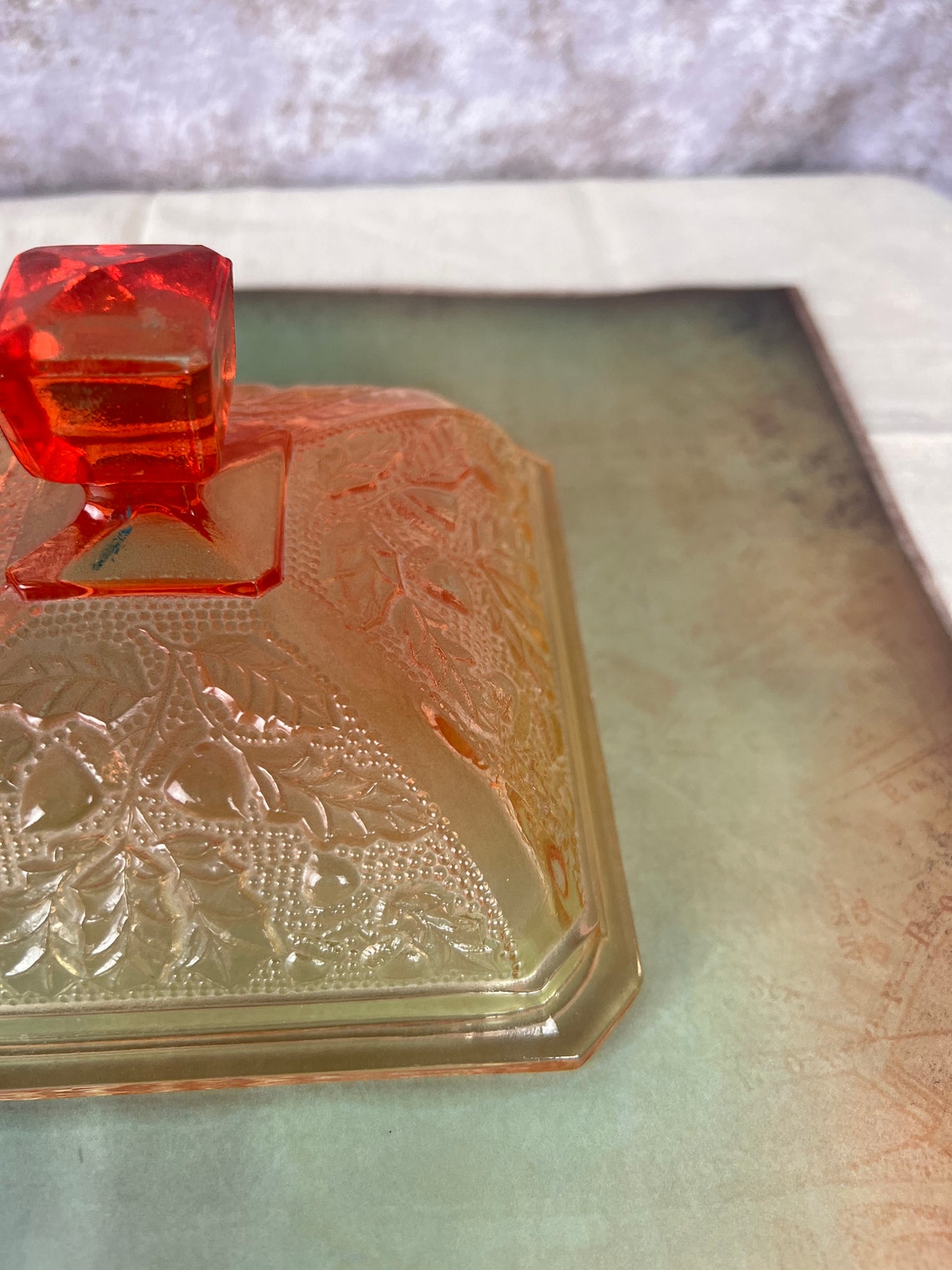 Vintage Jeanette Glass Amberina Candy Dish Vintage Amberina - Etsy