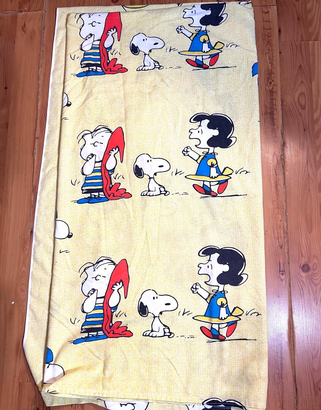 Vintage Peanuts Gang Curtain~cotton~rod Pocket~large~snoopy/lucy ...