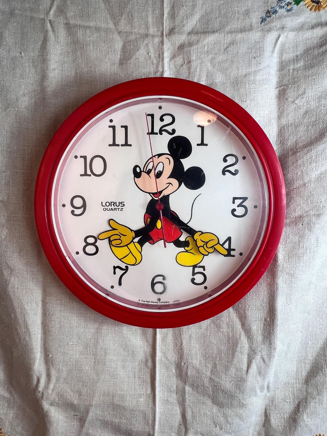 Vintage Mickey Mouse Lorus Quartz Wall Clock Japan - Etsy