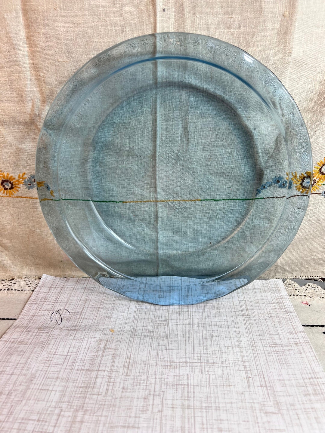 1980's Vintage COBALT BLUE Pyrex Pie Plate, Glass Cookware/bakeware ...