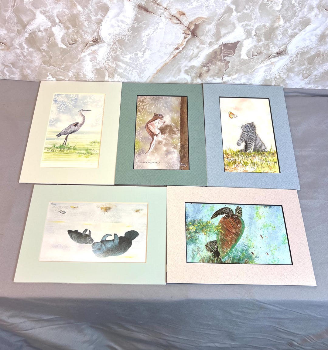 Artist Paul Perry Artist Signed Matted Nature Prints~includes Squirrel ...