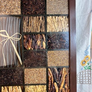 Vintage Dried Spice Shadow Box Wall Decor~wood Frame - Etsy