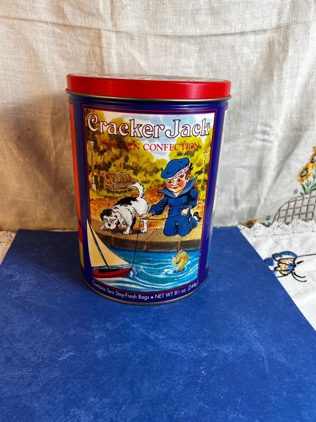 Vintage 1992 Cracker Jack Tin, 8 1/2 Oz Tin, 8, Commemorative Tin, 3rd ...