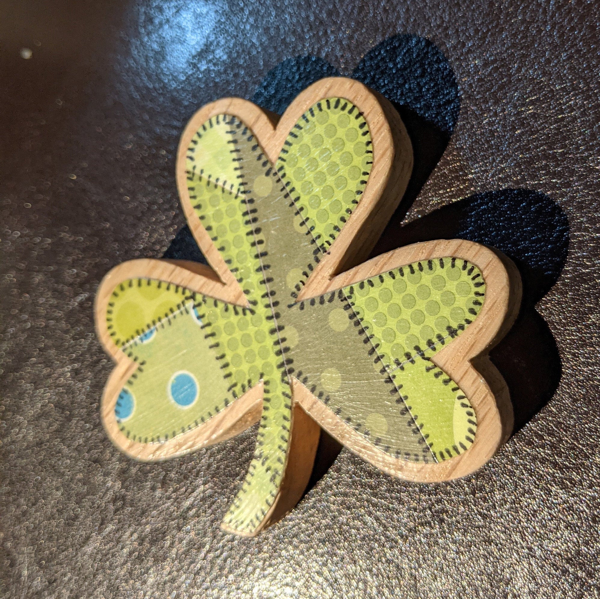 Shamrock Magnet in Solid Oak - Etsy