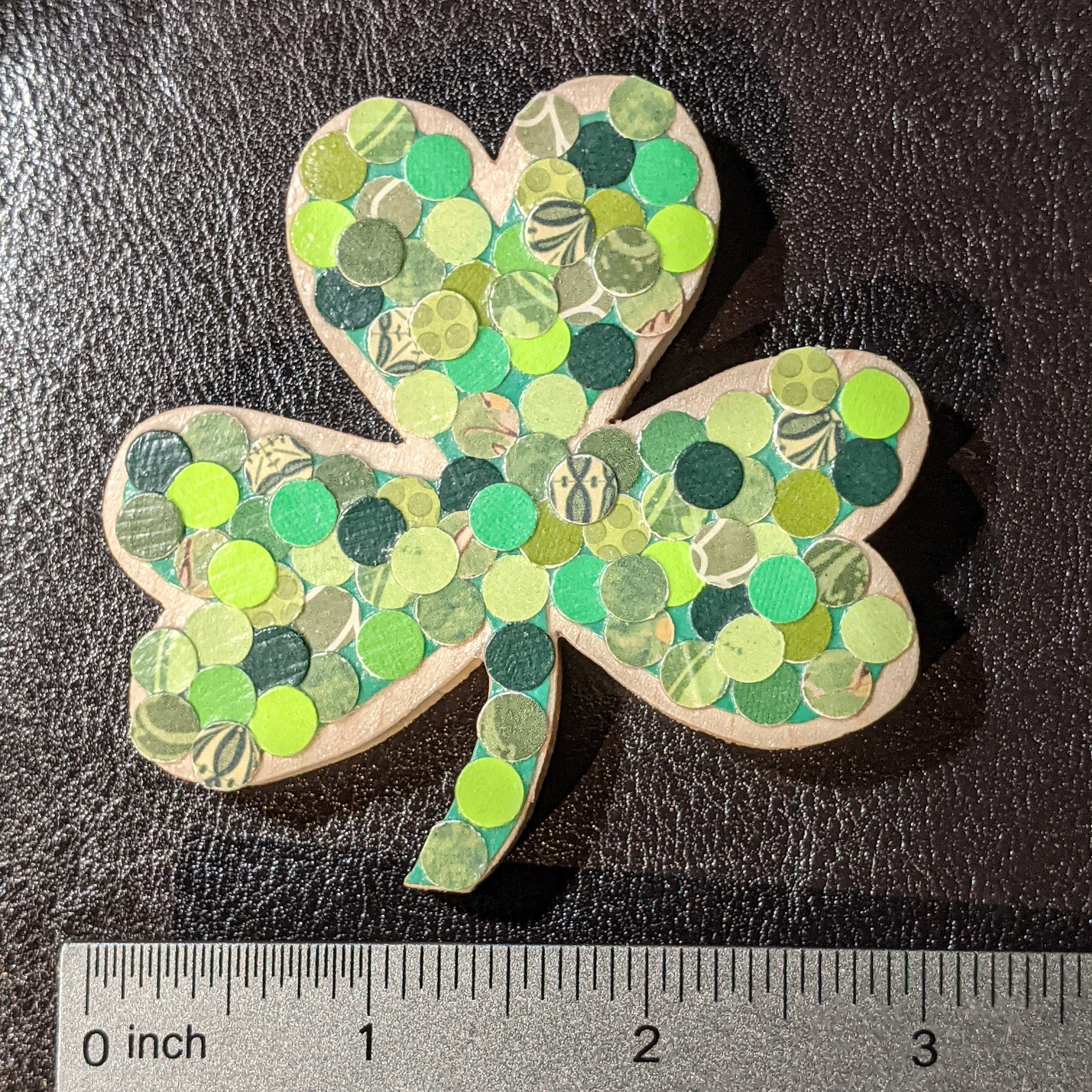Shamrock Magnet in Solid Maple, Decoupaged by Noelle - Etsy