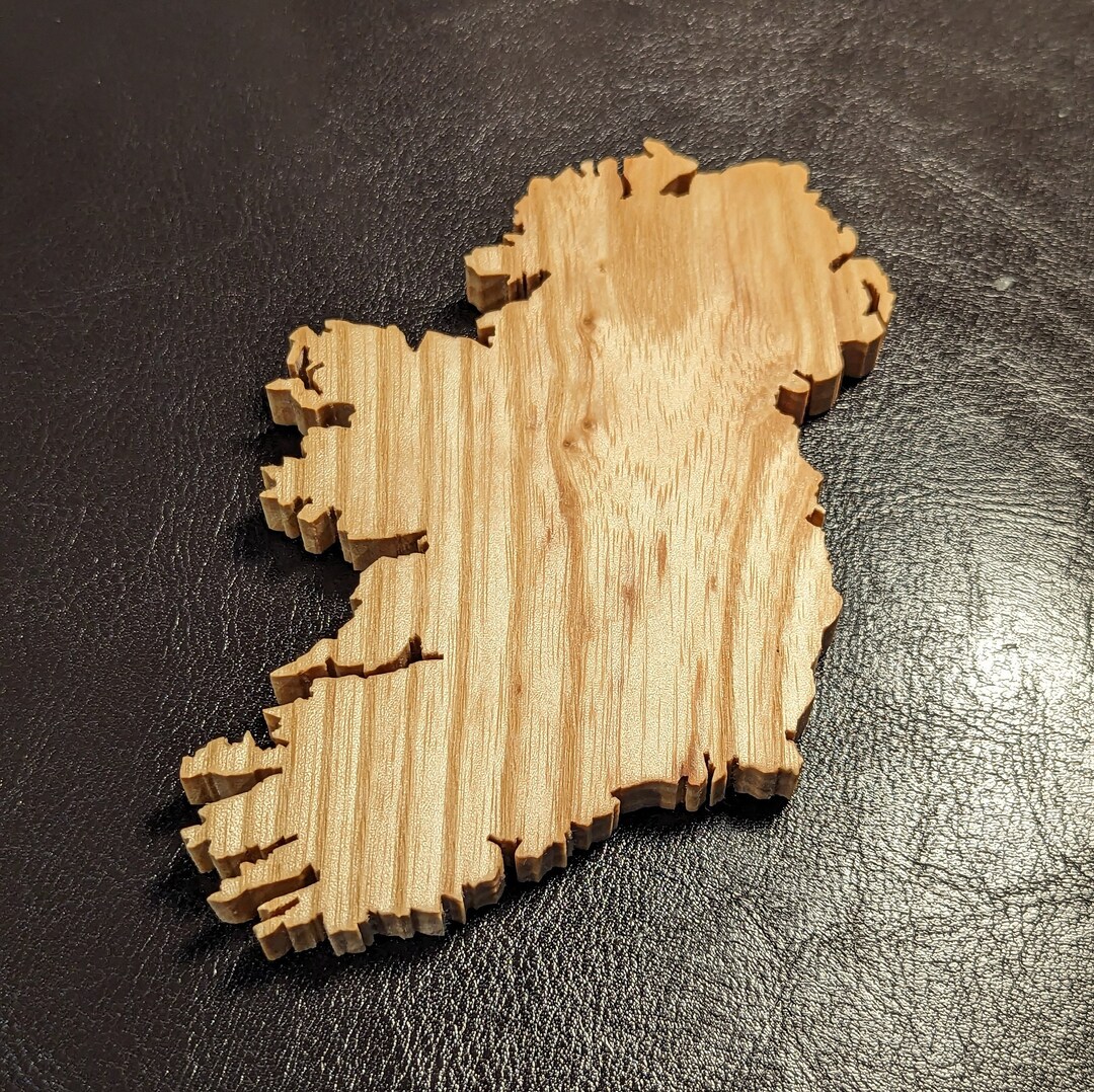 A Magnet of Ireland in Her Entirety, and in Solid Ash - Etsy