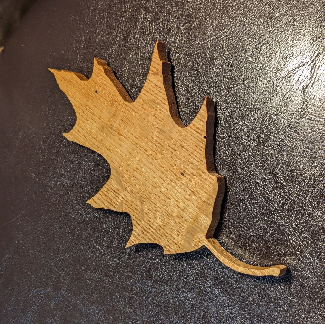 Red Oak Leaf Magnet in Solid Red Oak - Etsy