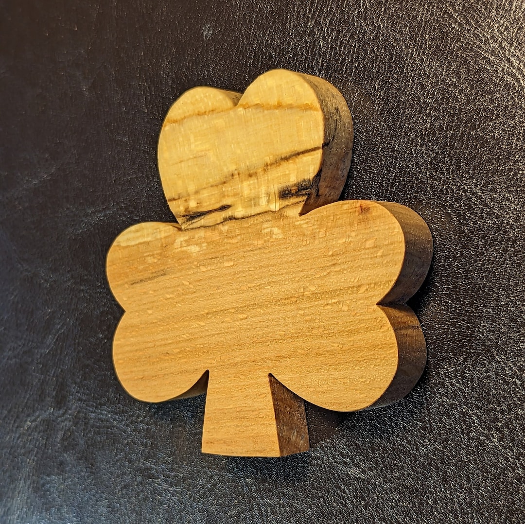 Shamrock Magnet in Solid Hardwood - Etsy