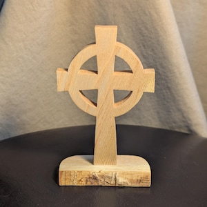 Rustic Cross Figurine in Solid Ash - Etsy