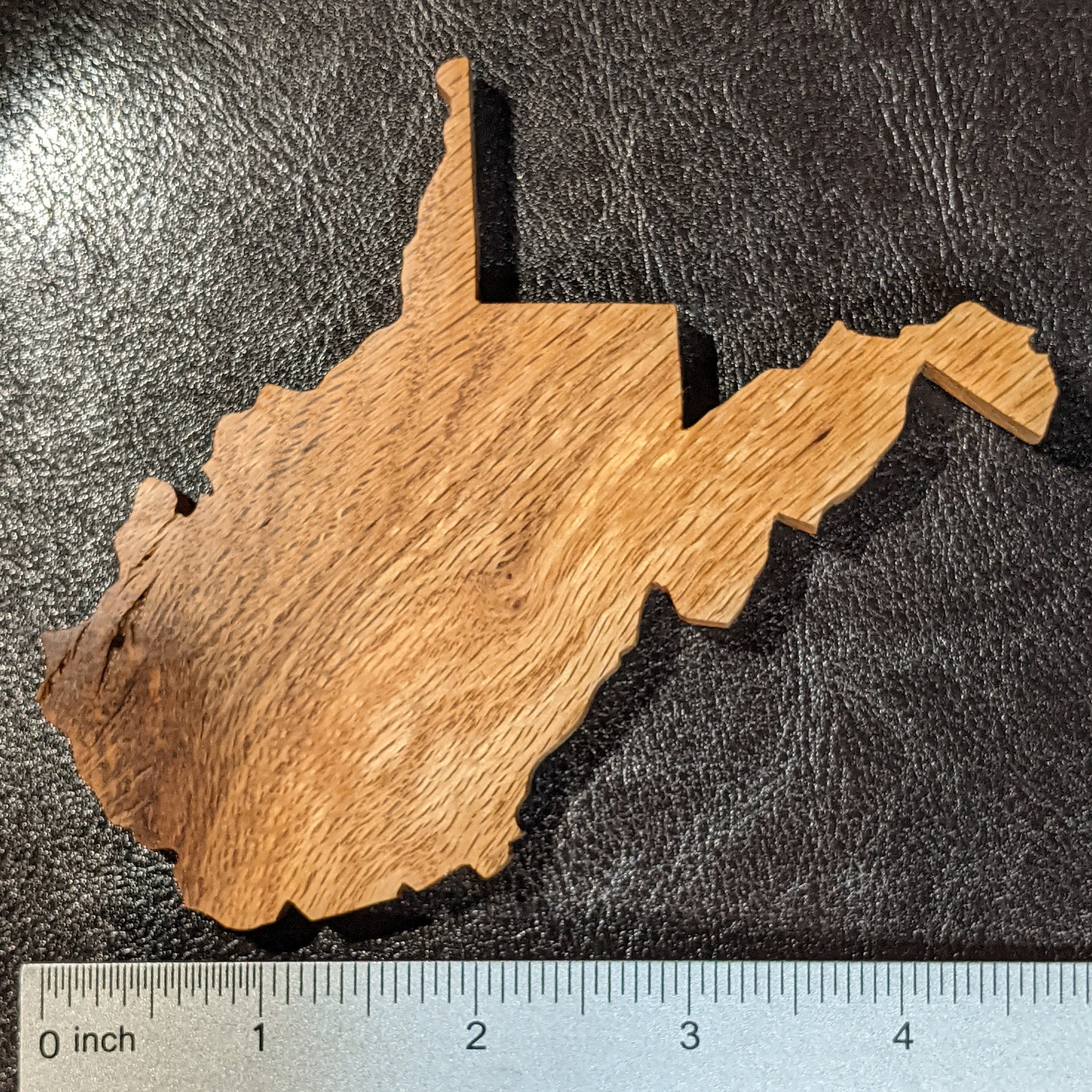 West Virginia Magnet in Solid Oak - Etsy