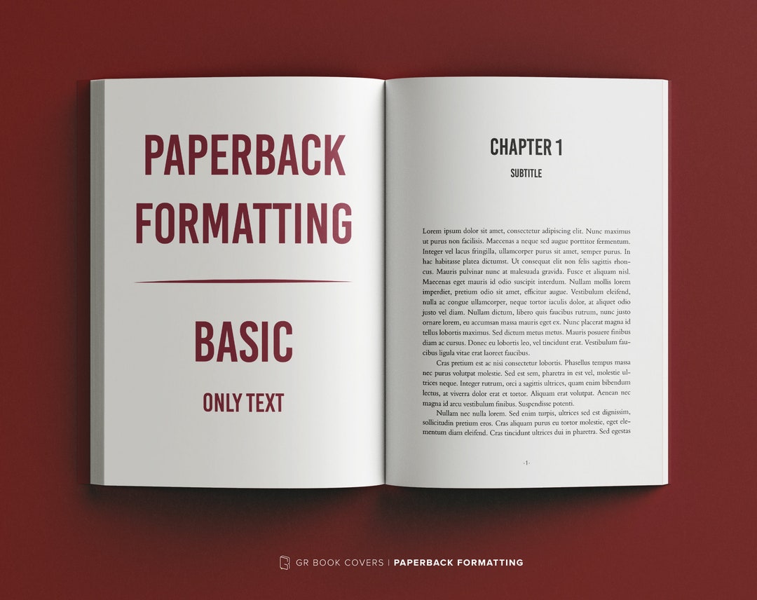 Paperback Formatting | KDP and Ingramspark Formatting Book Interior ...