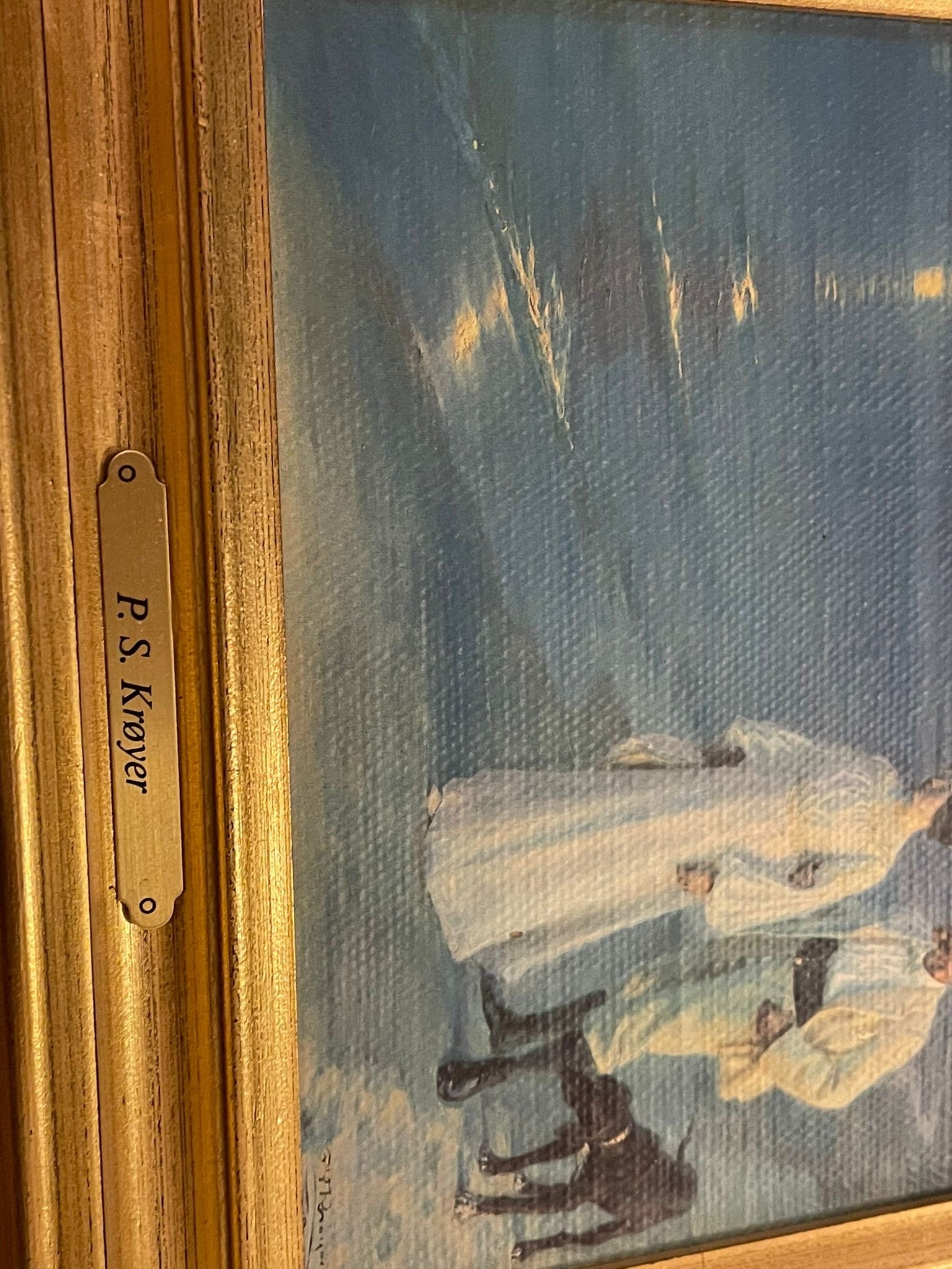 Original Master Minature P.S Kroyer Prints Gold Frame Classic Art ...