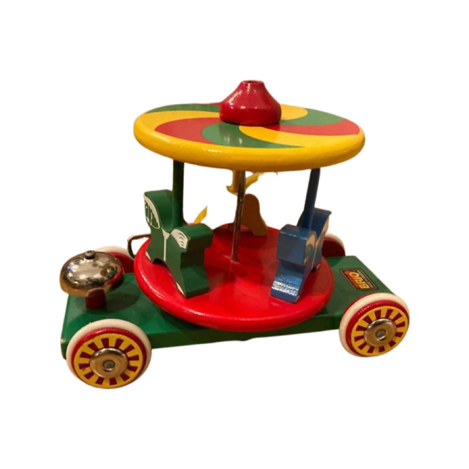 Vintage Brio Wooden Horse / Pony Carousel Pull Toy . Carousel - Etsy