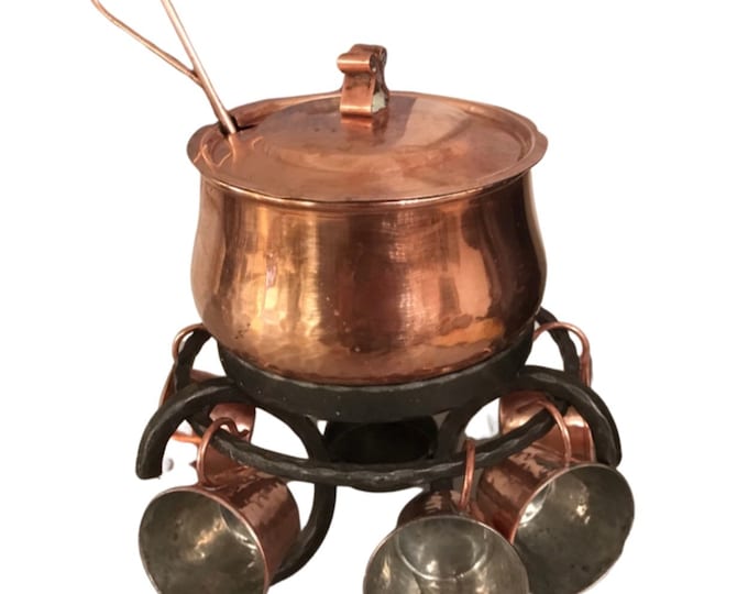 Swedish Glogg Copper Set~ Mug Set With Kettle - Candlelight Drink ...