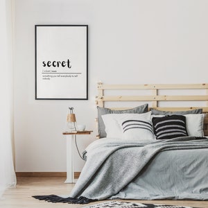 Secret Definition Printable DIGITAL DOWNLOAD Funny Definition Poster ...