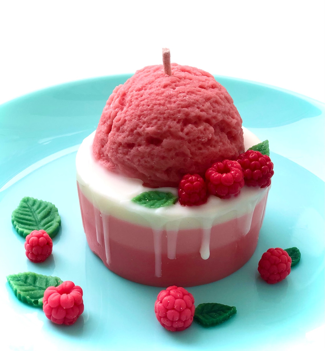 Dessert Candle Cupcake Candle Rasberry Cake Candle Ice - Etsy
