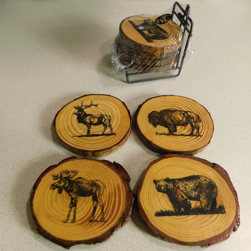 Log Cabin Coasters - Etsy