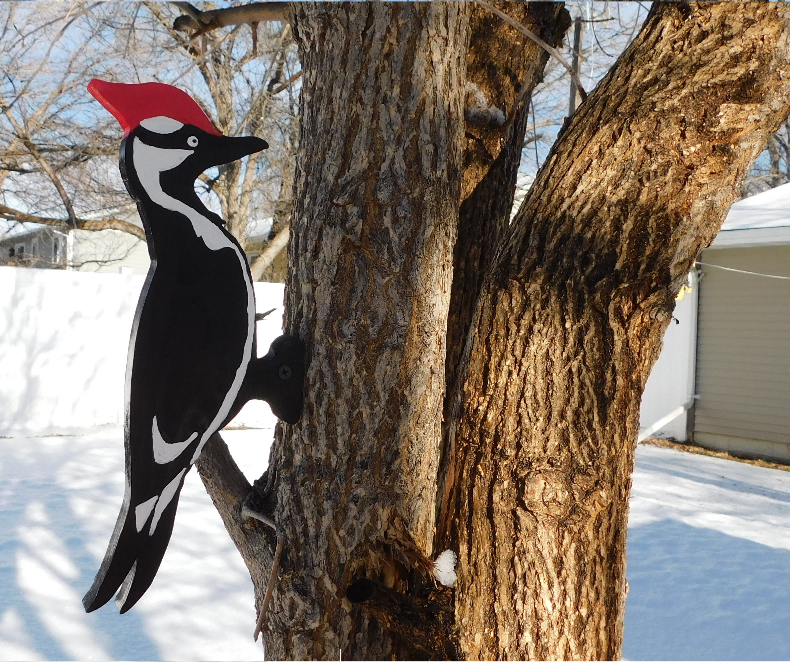 Woodpecker Tree Decoration Fun Backyard Bird Decoration the Red Headed ...