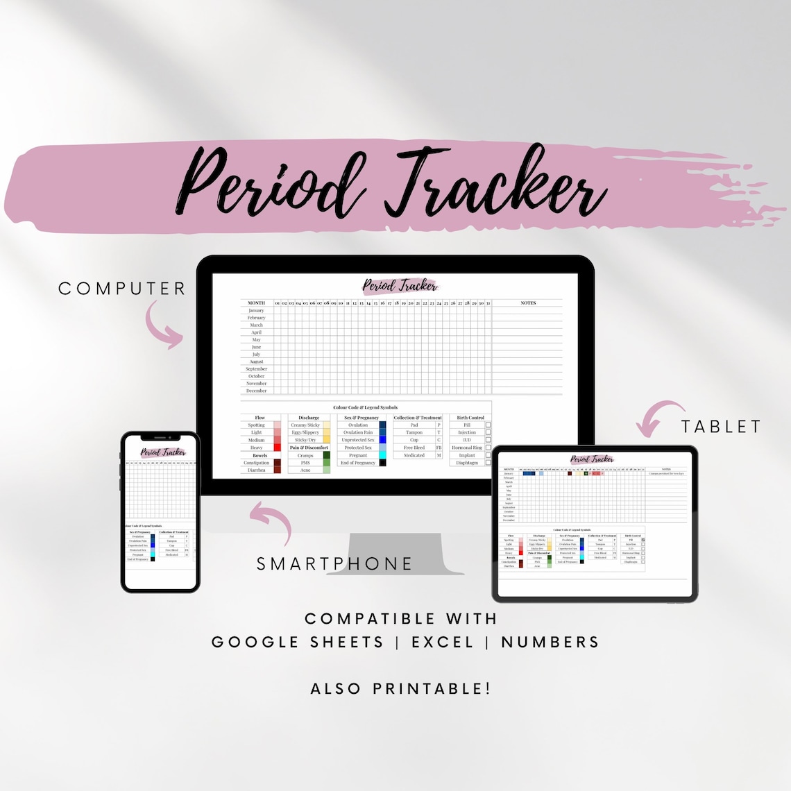 Period Tracker Spreadsheet – Privacy-focused Menstrual Cycle Tracker ...