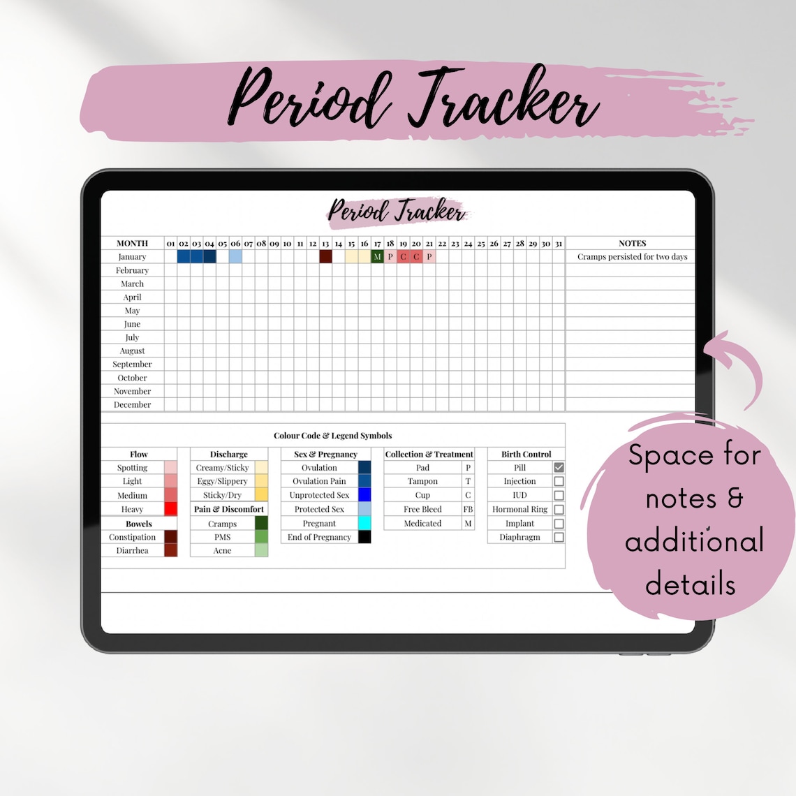 Period Tracker Spreadsheet – Privacy-focused Menstrual Cycle Tracker ...