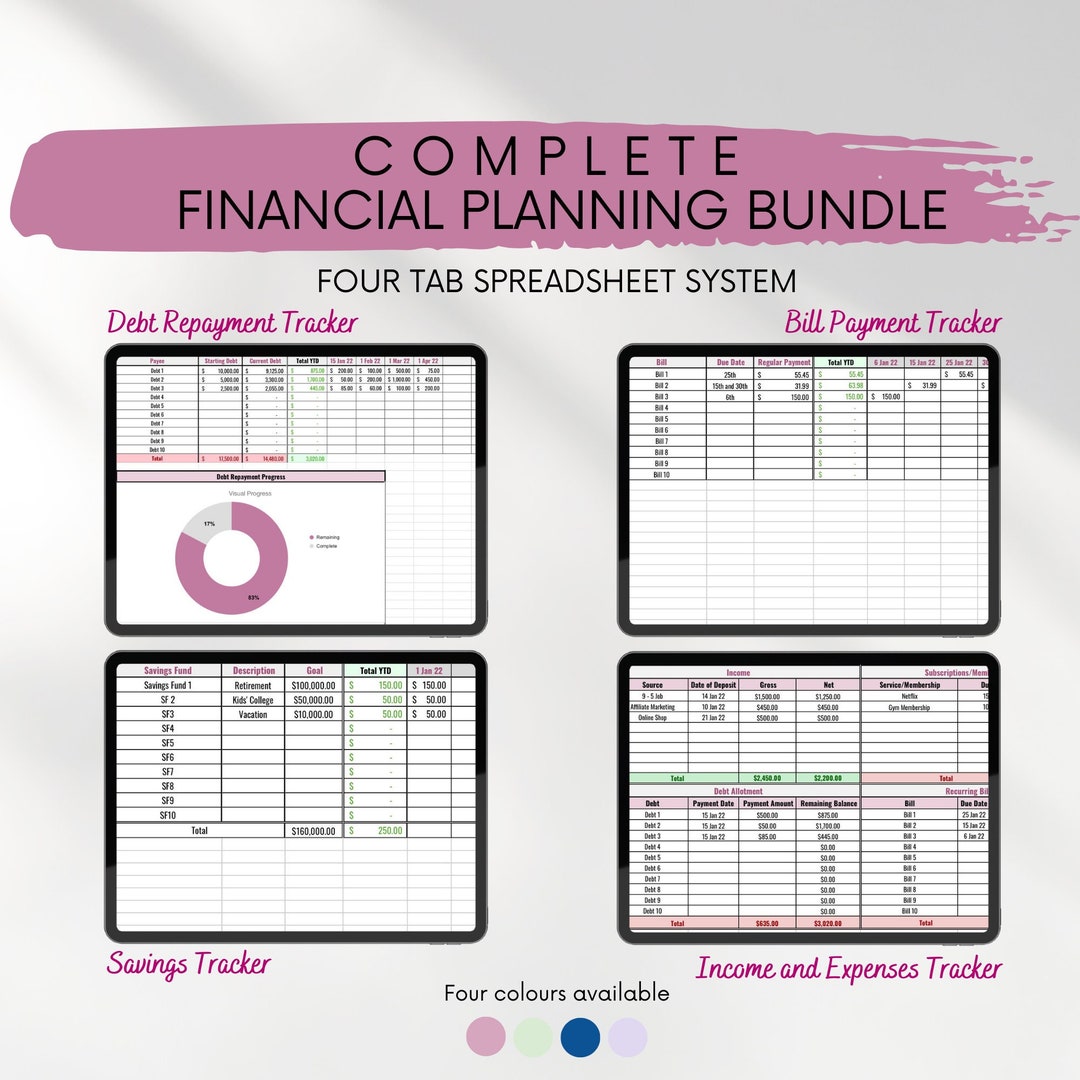 Personal Finance System, Income & Expenses, Bills, Debts, and Savings ...