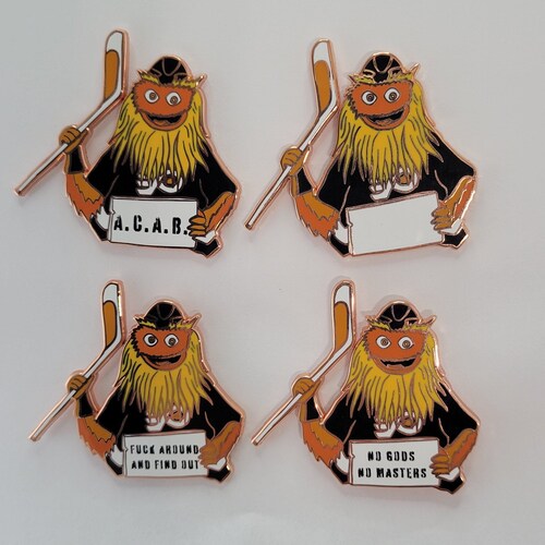 Philadelphia Flyers Gritty Mascot Enamel Lapel Pin Holiday - Etsy