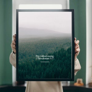 Pray Without Ceasing | Wall Art | Digital Download | Christian Poster ...