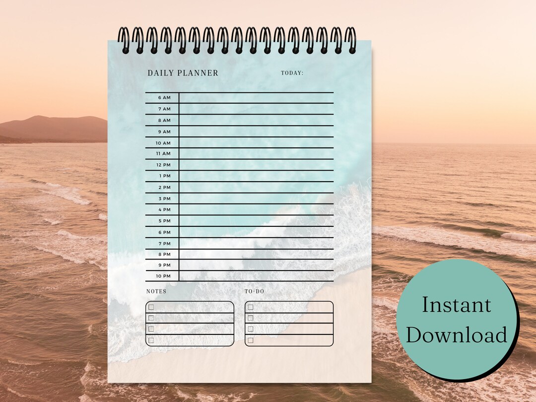 Beach Printable to Do List, Planner, Productivity, Tasks, List ...