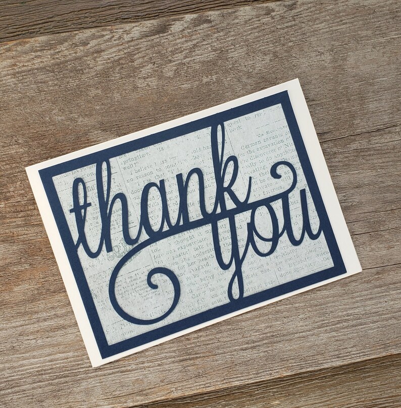 Framed Thank You Card Cut File, A2/A7 Sizes (digital Download) - Etsy